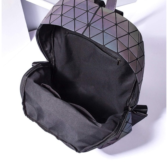 Bags | Geometric Backpack Holographic | Poshmark